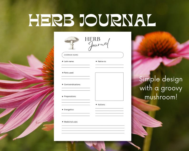 Herb Journal PDF Printable Learning Herbalism - Etsy