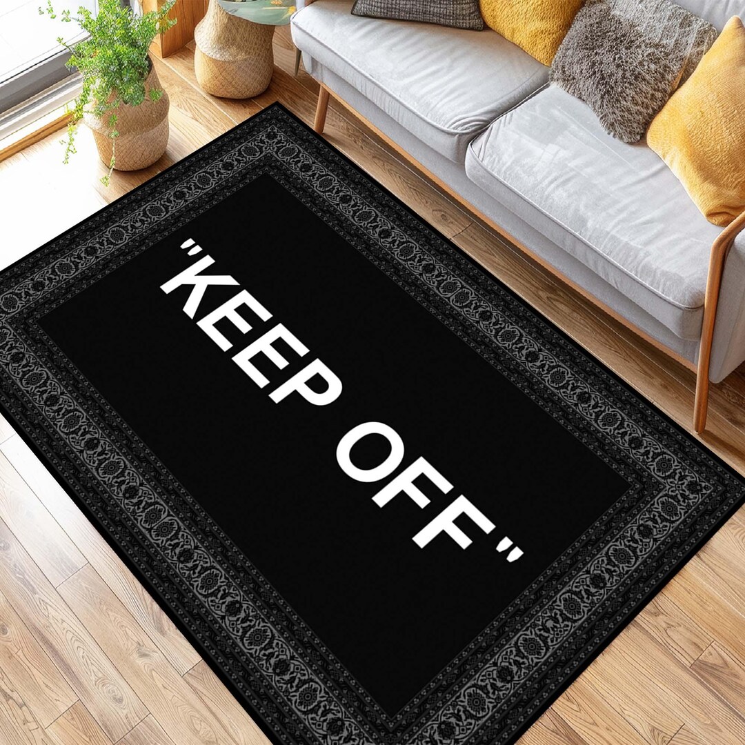 Modern Keep off Rug, Typography Carpet, Statement Floor Mat ...