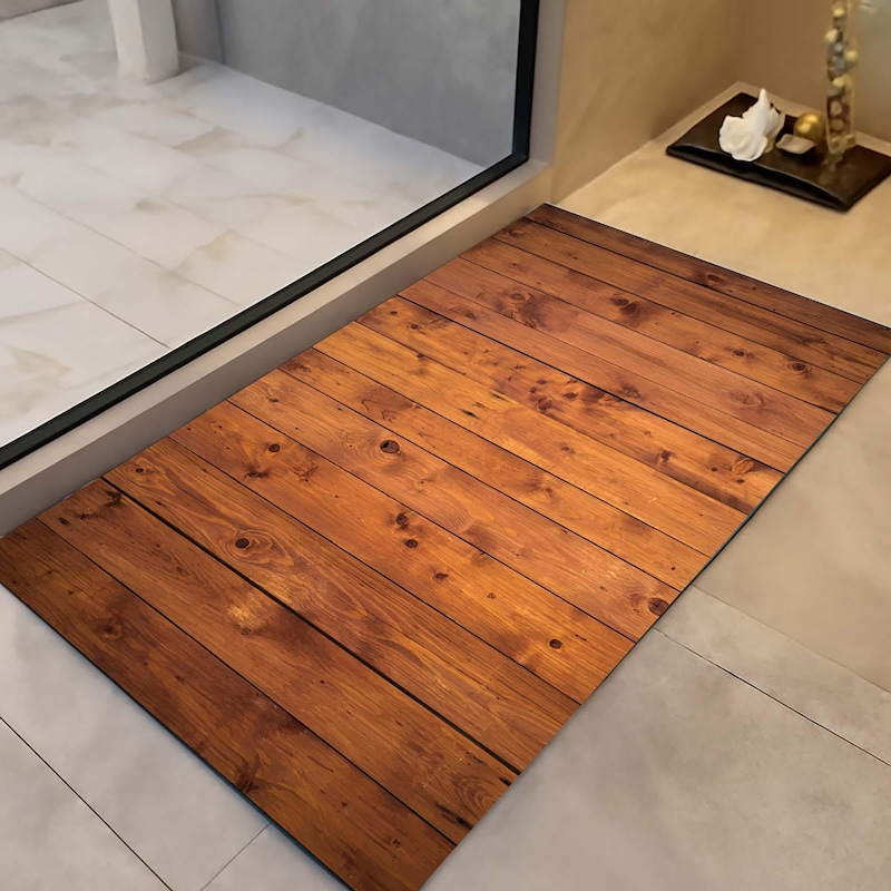 Wood Wooden Floor Mat - Etsy