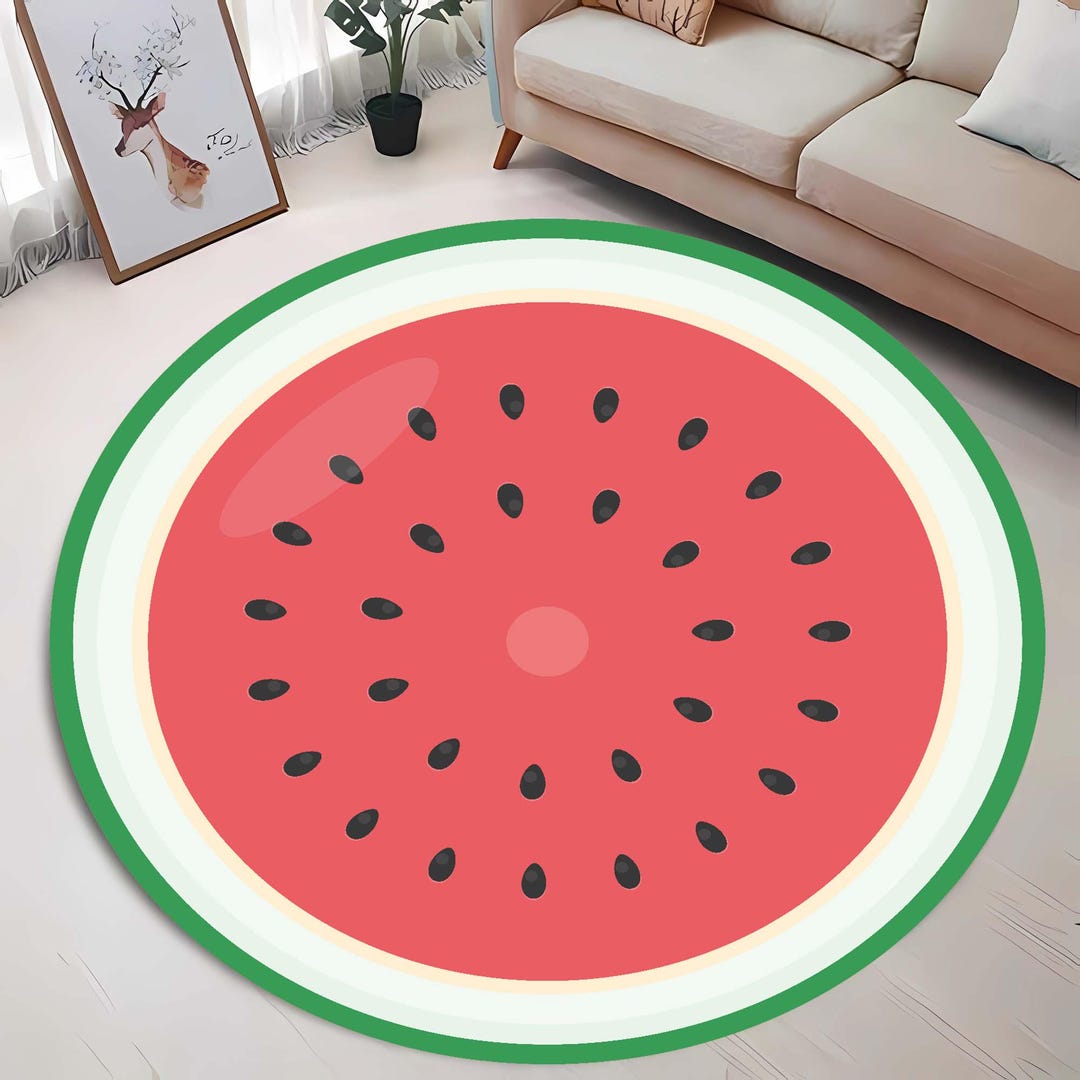 Watermelon Rug, Playroom Rug, Fruit Decoration, Playroom Decor, Fruit ...