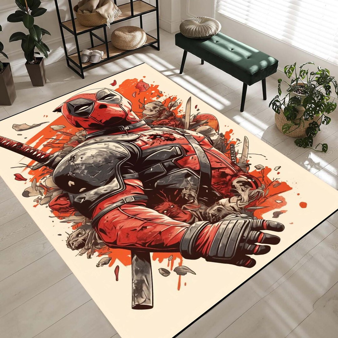 Deadpool Rug, Crazy Man Rug, Amazing Deadpool Rug, Legend Deadpool Rug ...