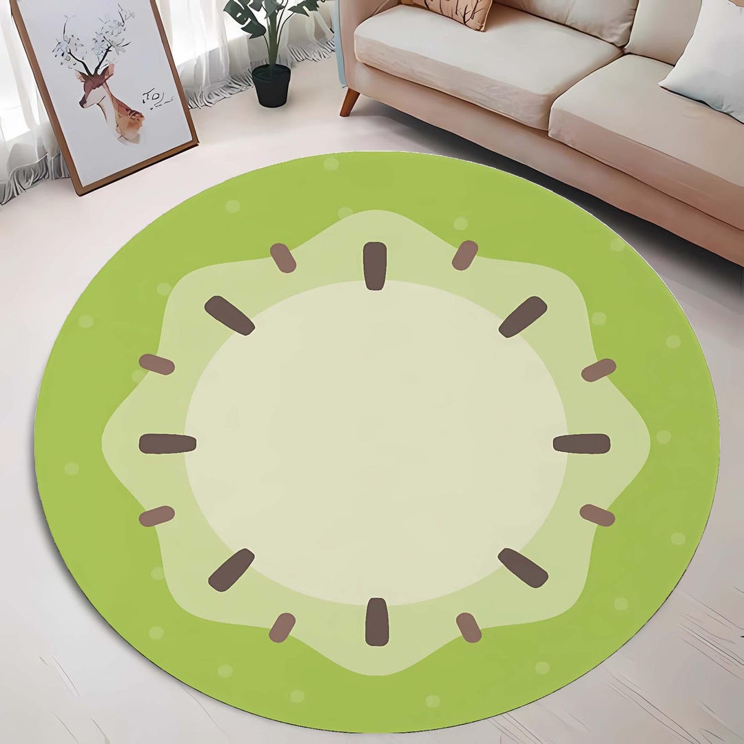 Kiwi Rug Playroom Rug, Cute Fruit Decoration, Playroom Decor, Fruit ...