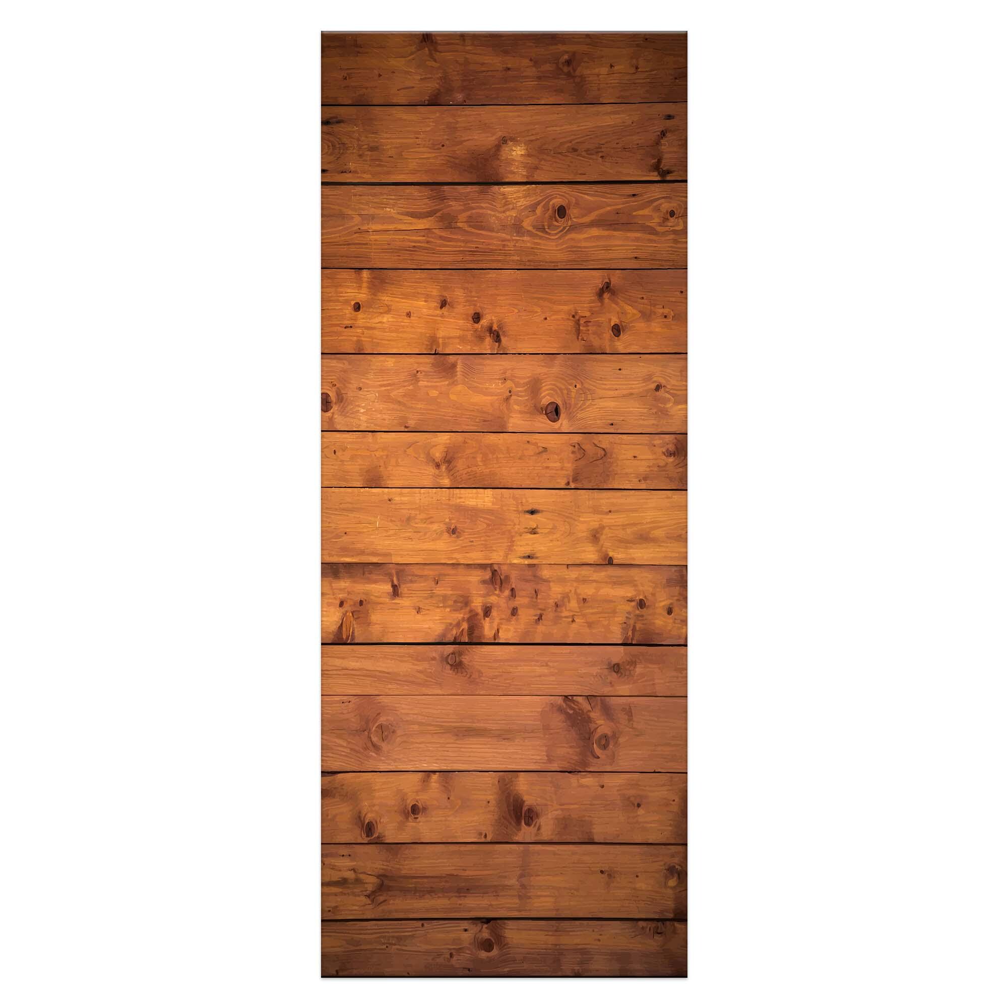 Rustic Wood Plank Runner Rug, Farmhouse Style Hallway Carpet, Faux Wood ...