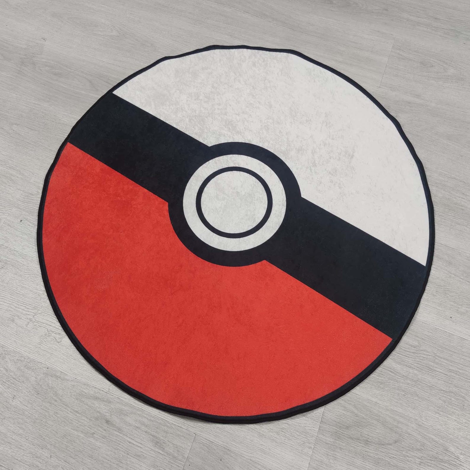Pokeball Rug, Poke Ball Round Rug, Anime Pokeball Decor, Pokeball ...