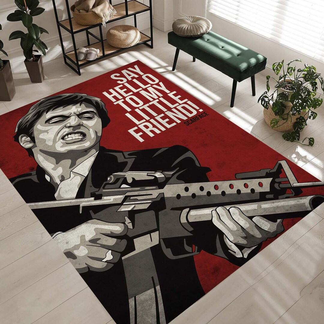 Scarface Pattern Rug, Gangster Style Carpet, Al Pacino Rug, Film Icon ...