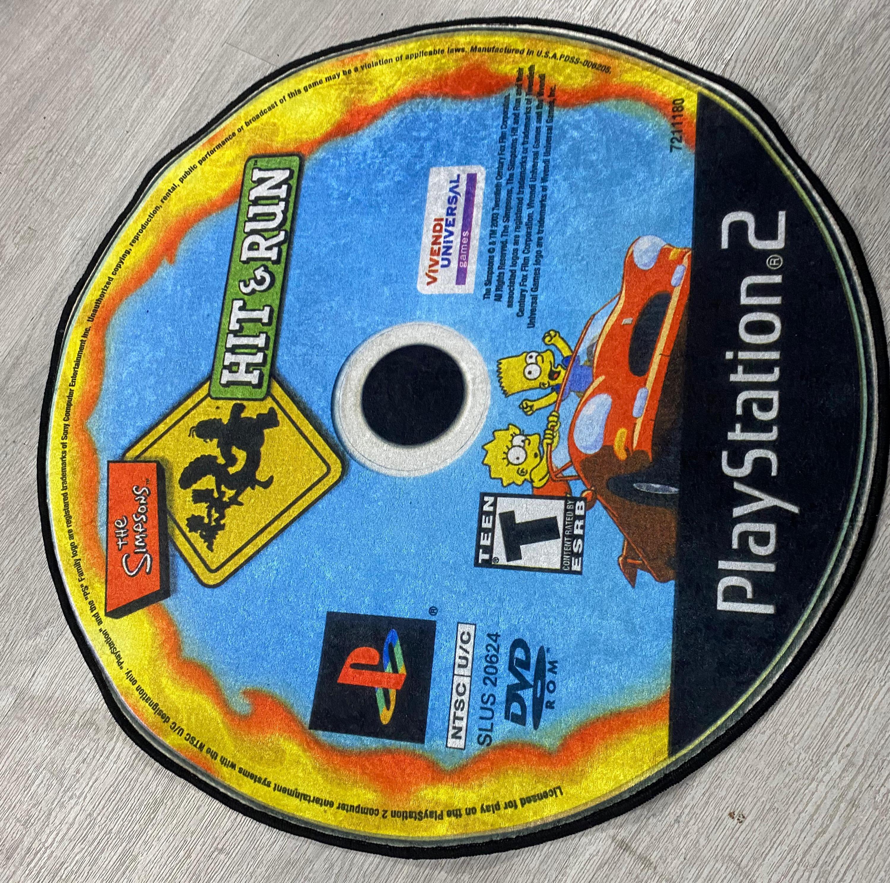 Hit Run, Video Game Rug, Gaming Rug, Popular Game Carpet, CD Record ...