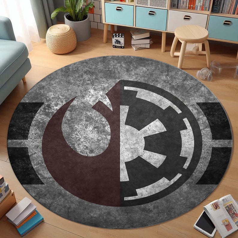 Star Wars Rug, Galactic Empire and Rebel Alliance, Sci-fi Rug, Star ...