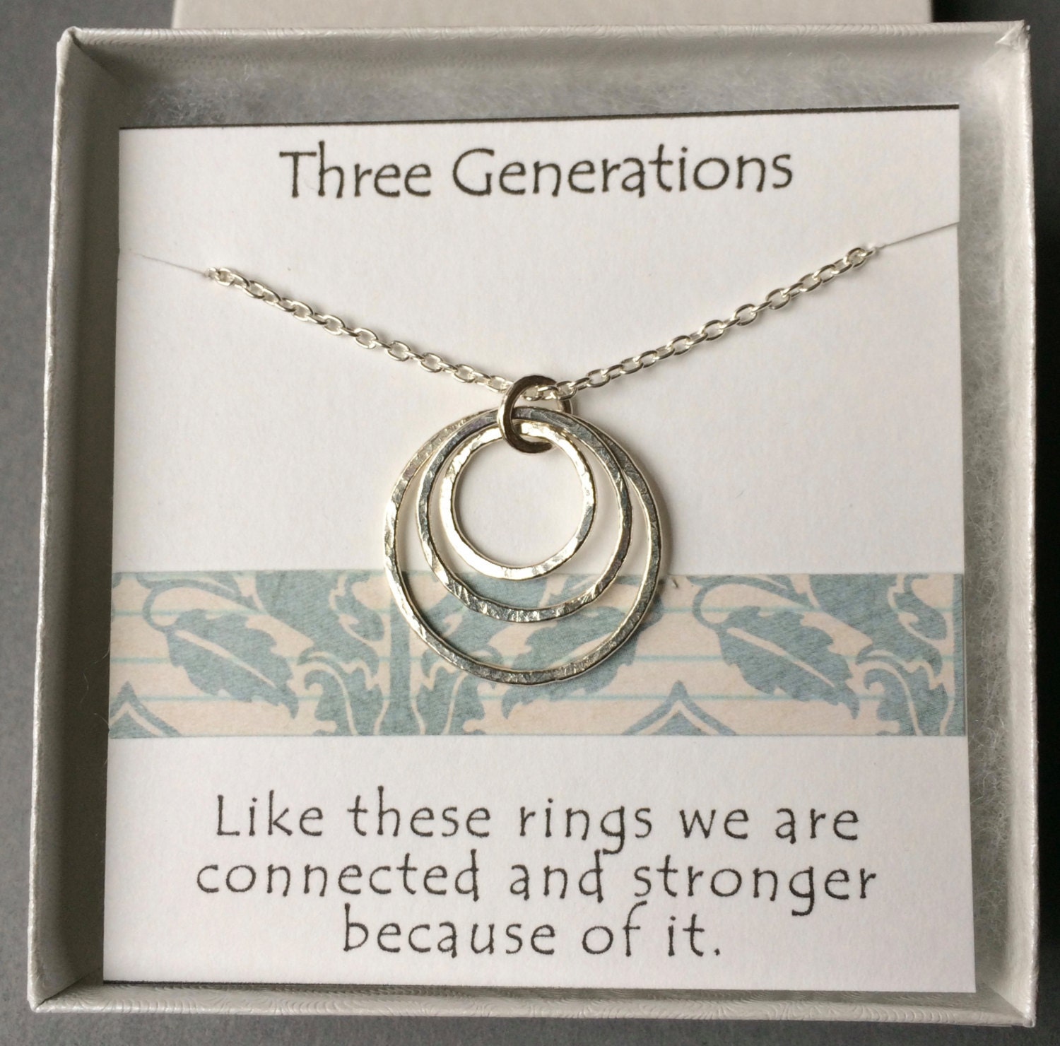 Three Generations Necklace - Jewelry Gift for Grandmother - Necklace ...