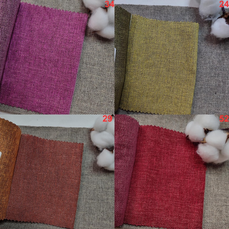 Woven Chenille Fabric Linen Texture, Durable, and Multicolor - Etsy
