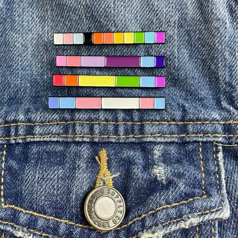 Rainbow Pins - Etsy