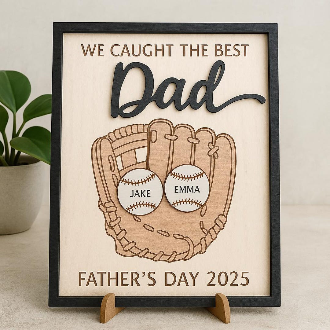 Personalized Wooden Sign With Standee Best Dad Gift Customizable With ...