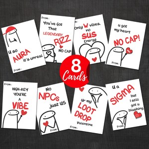 Slang Kids Valentines Cards, Gen Z Alpha Slang, Stick Figure Classroom ...