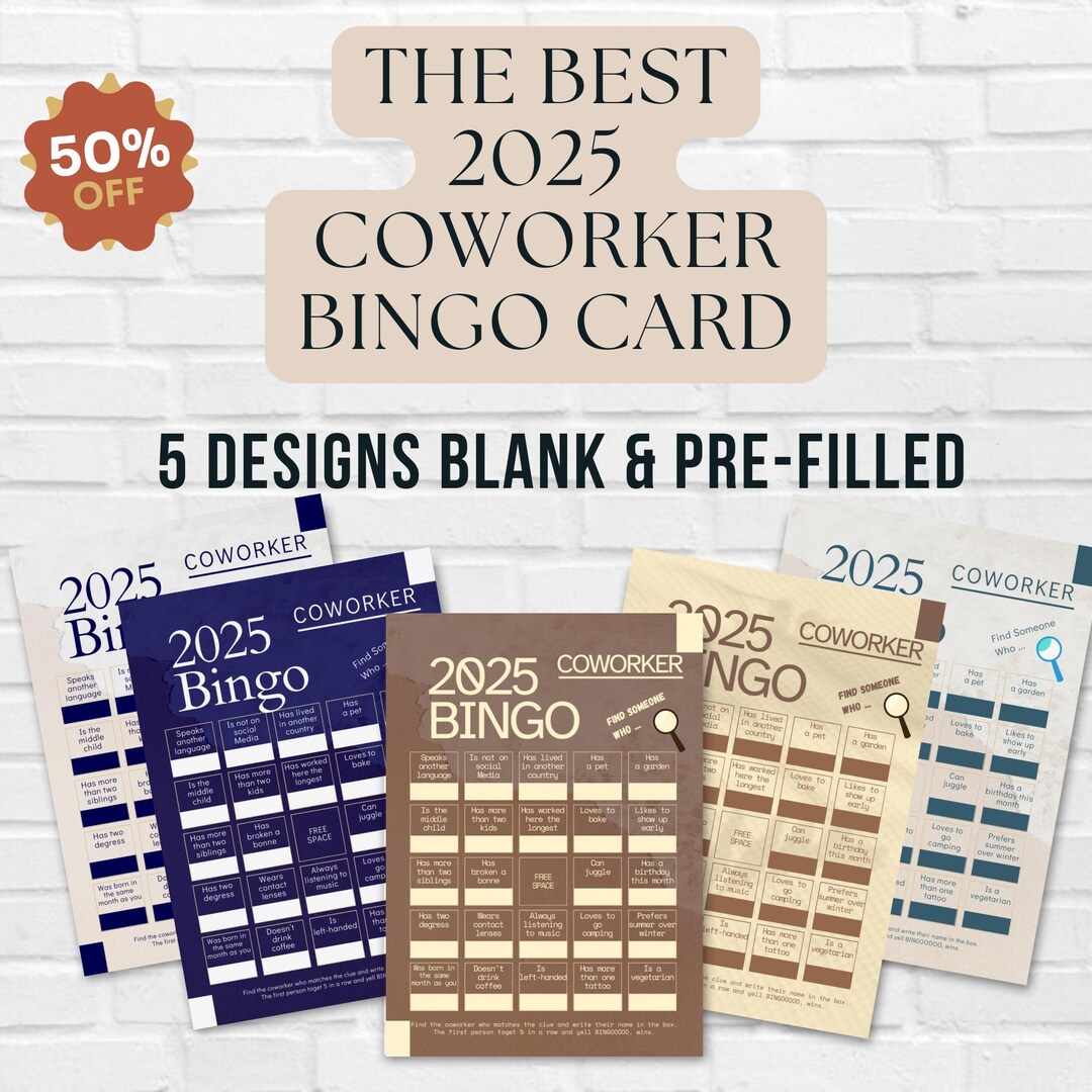 Mingle Bingo Team-building Get-to-know-you Game Coworker Bingo for ...