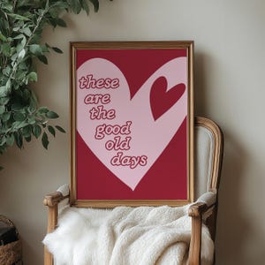 Motivational Poster, Red & Pink Wall Art, Colorful Home Decor ...