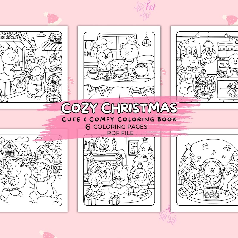 Fuzzy Hygge Coloring Book - Etsy