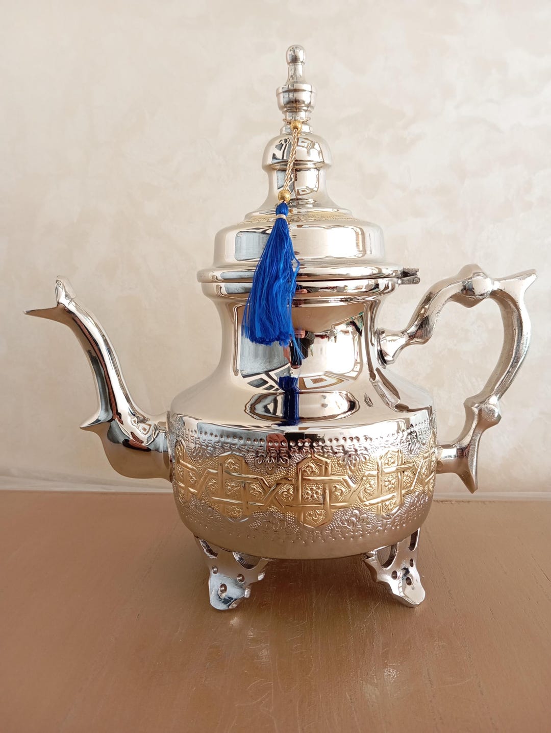 Moroccan Tea Pot Handmade Brass Tea Kattle, Moroccan Brass Teapot ...