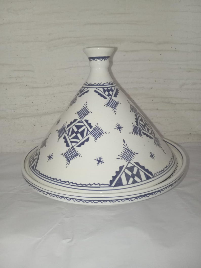 Handmade Clay Tagine | Hand Painted Pottery Tagine for Moroccan Cuisine ...