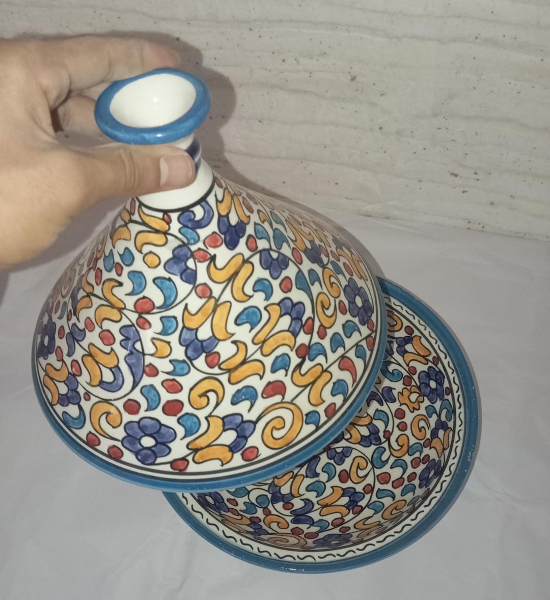 Hand-painted Moroccan Ceramic Tagine for Serving & Decorative Perfect ...