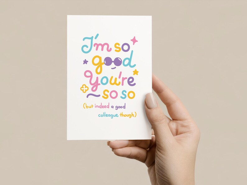 Funny Card for Colleague Farewell; Sibling or Friend Congratulation on ...