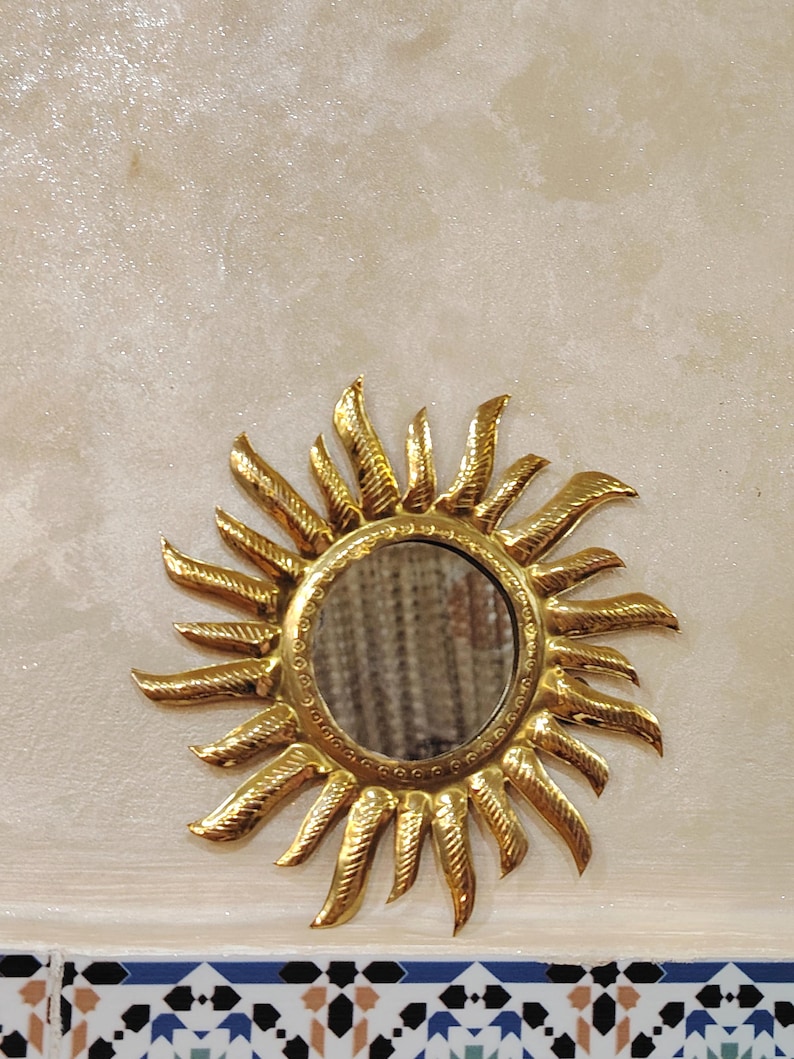 Handmade Copper Sunburst Mirror: Boho Wall Decor - Etsy