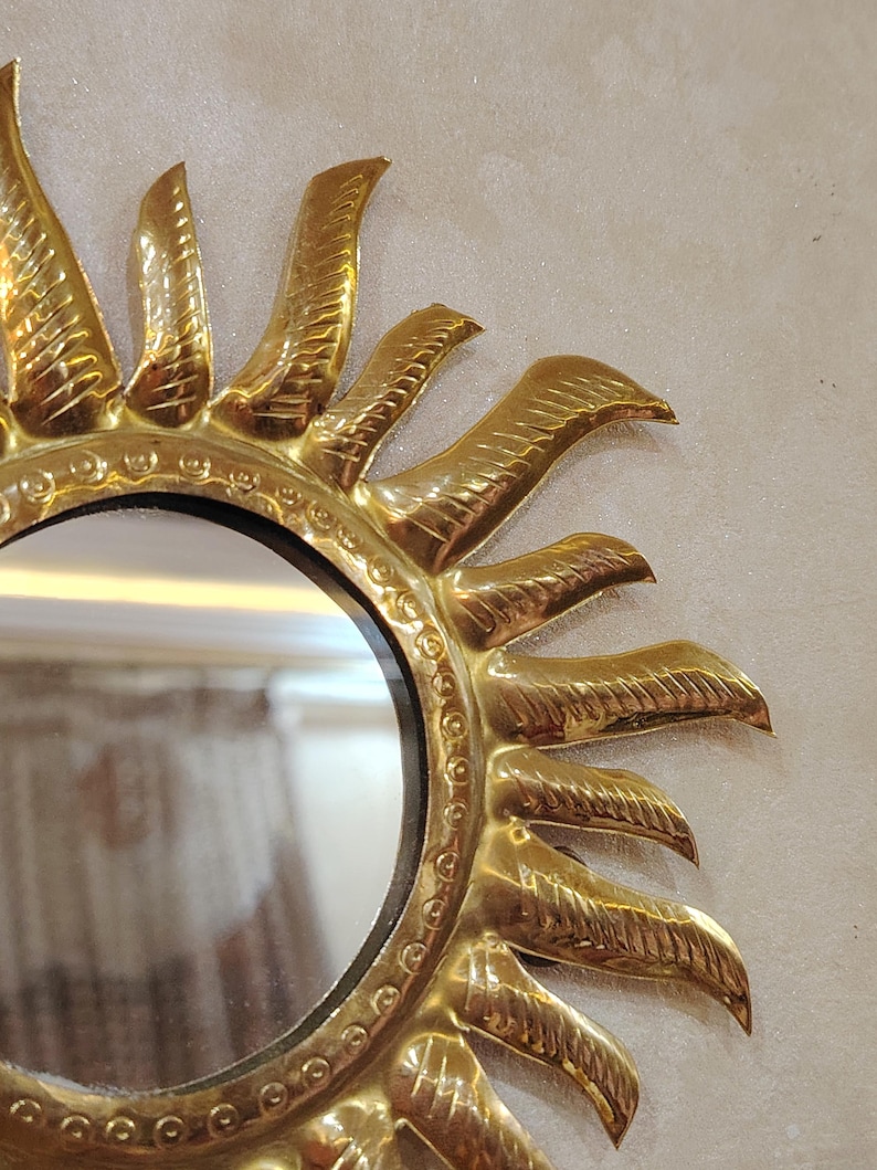 Handmade Copper Sunburst Mirror: Boho Wall Decor - Etsy