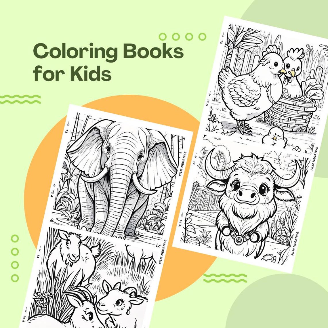20 Animals Coloring Pages for Kids and Adults High Details Art - Etsy