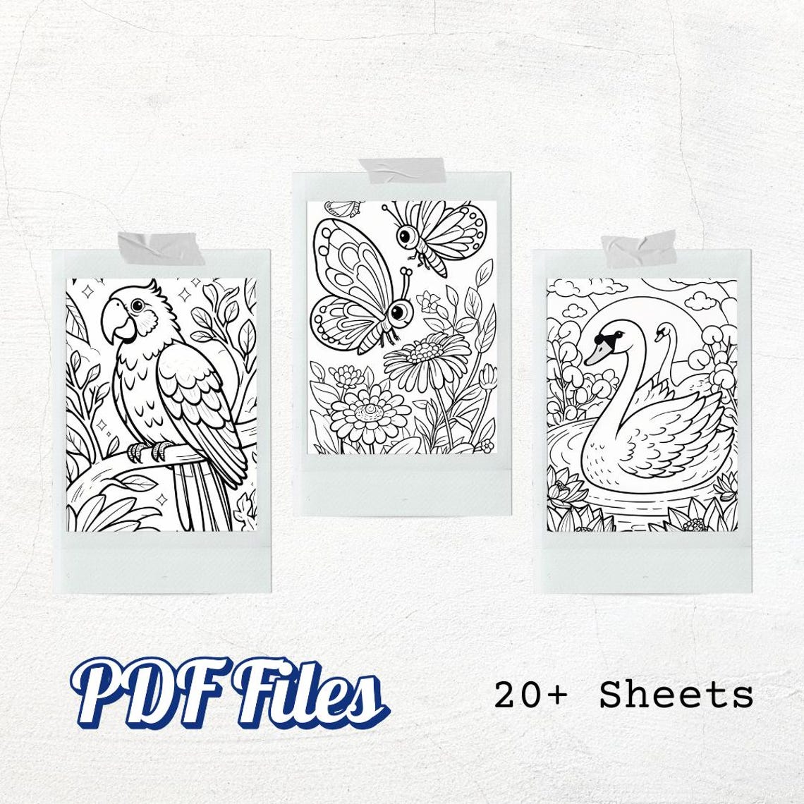 20+ Animals Coloring Pages for Kids and Adults High Details Art - Etsy