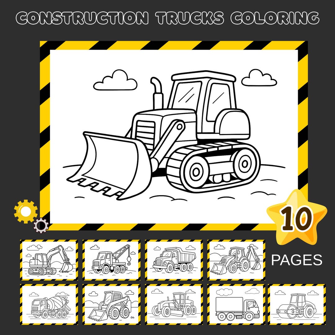 Construction Trucks Coloring, Trucks Coloring, Construction Coloring ...
