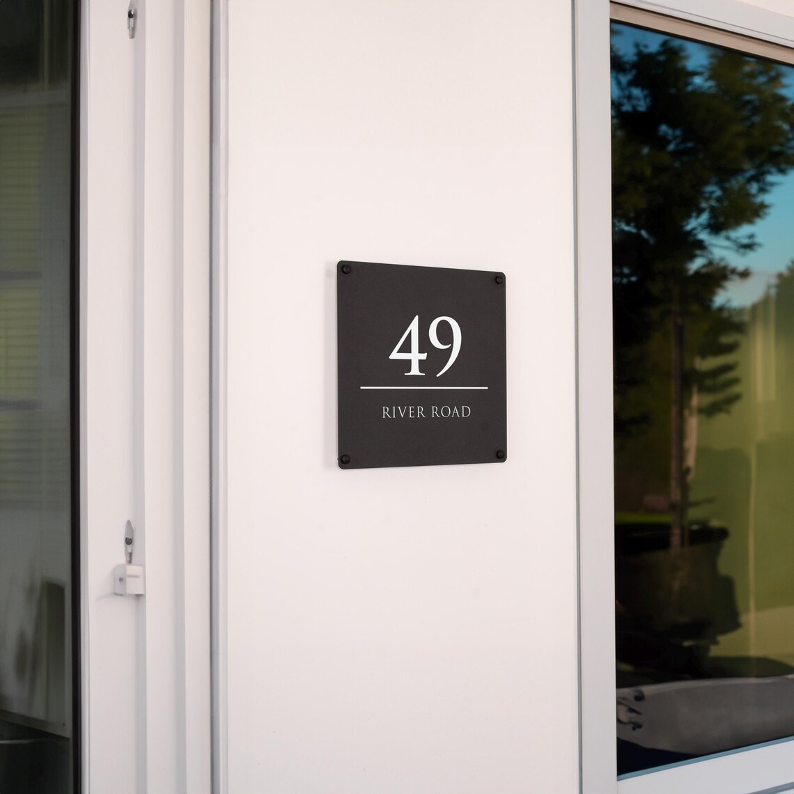 Modern Metal Room Number Sign, Modern Metal Address Numbers, Outside ...