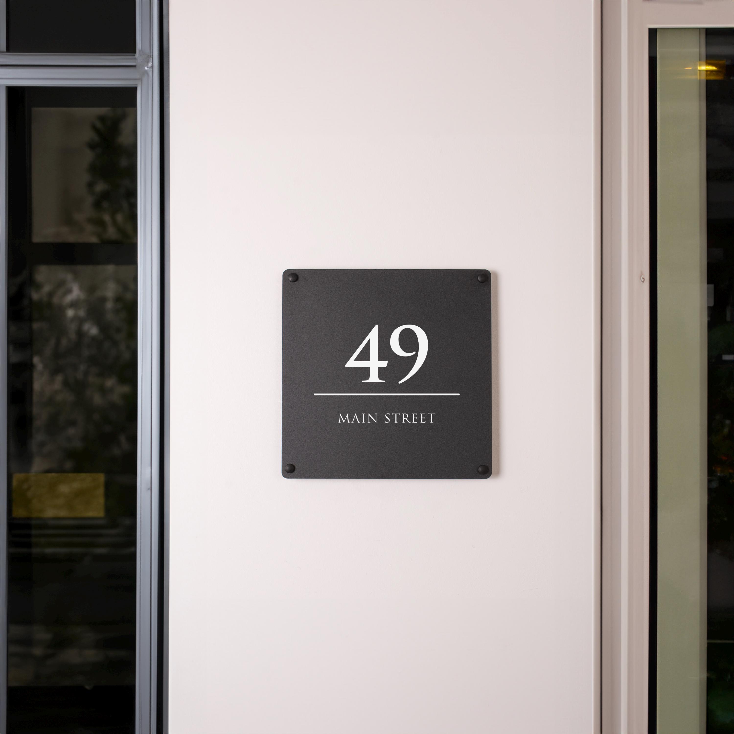 Modern Metal Room Number Sign, Modern Metal Address Numbers, Outside ...