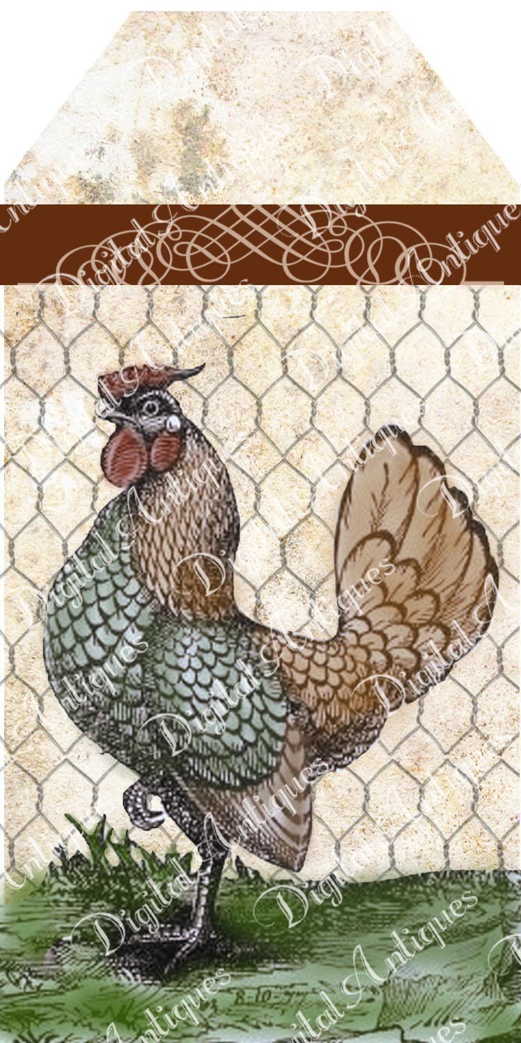 Charming Vintage Chicken Tags Printable Digital Download | Etsy
