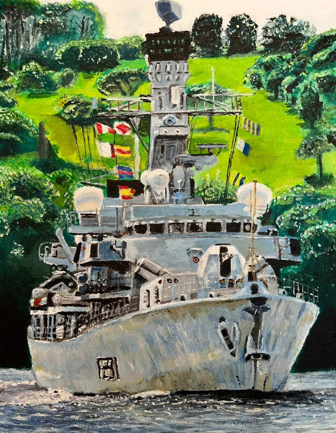 HMS Argyll Royal Navy Ship Warship Type 23 A3 Special Occasion Birthday ...