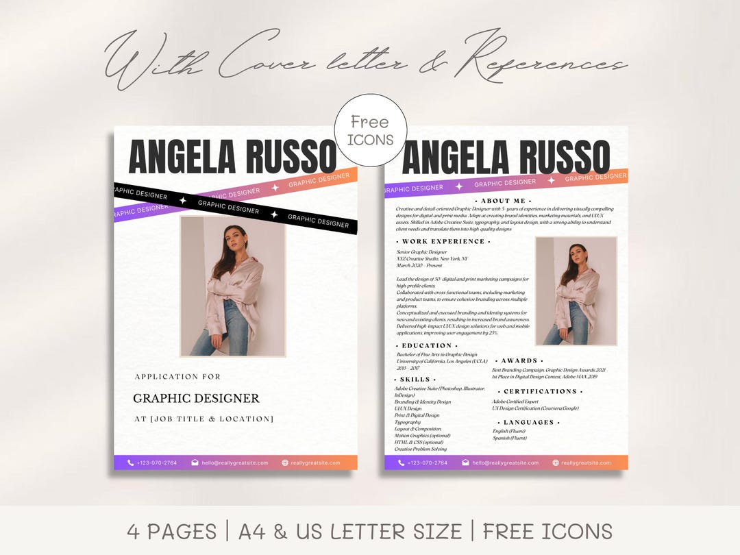 Professional Graphic Designer Resume Template Fashion Designer Resume ...
