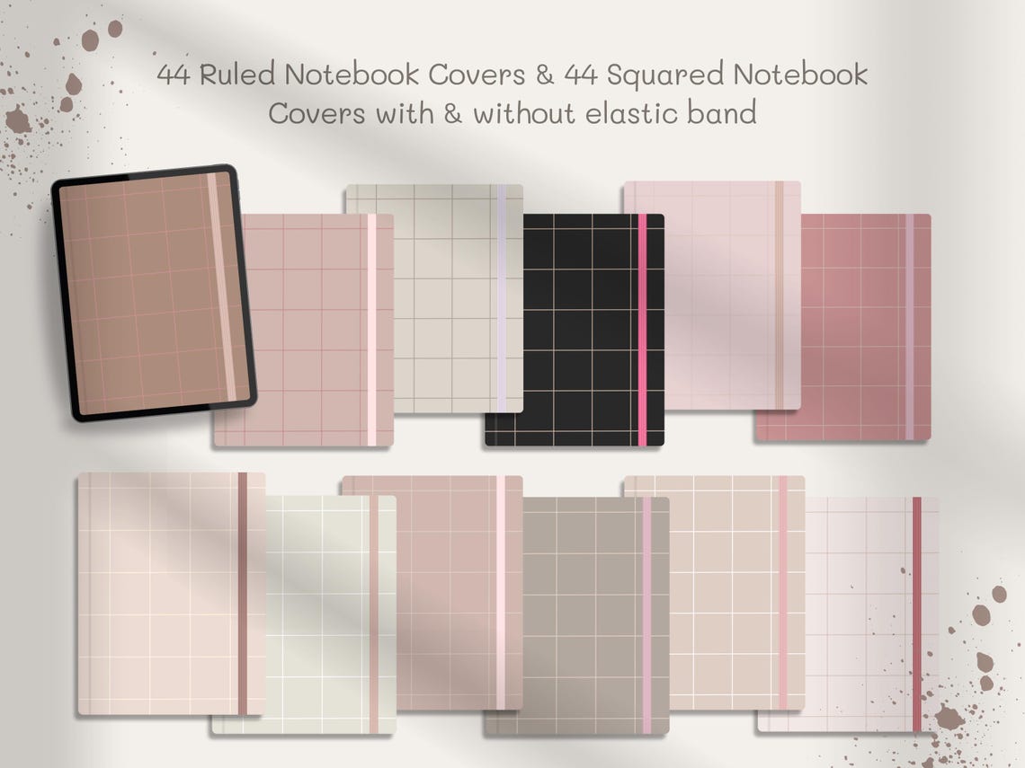 Geometric Digital Notebook Covers Bundle, Aesthetic Covers, Notebook ...
