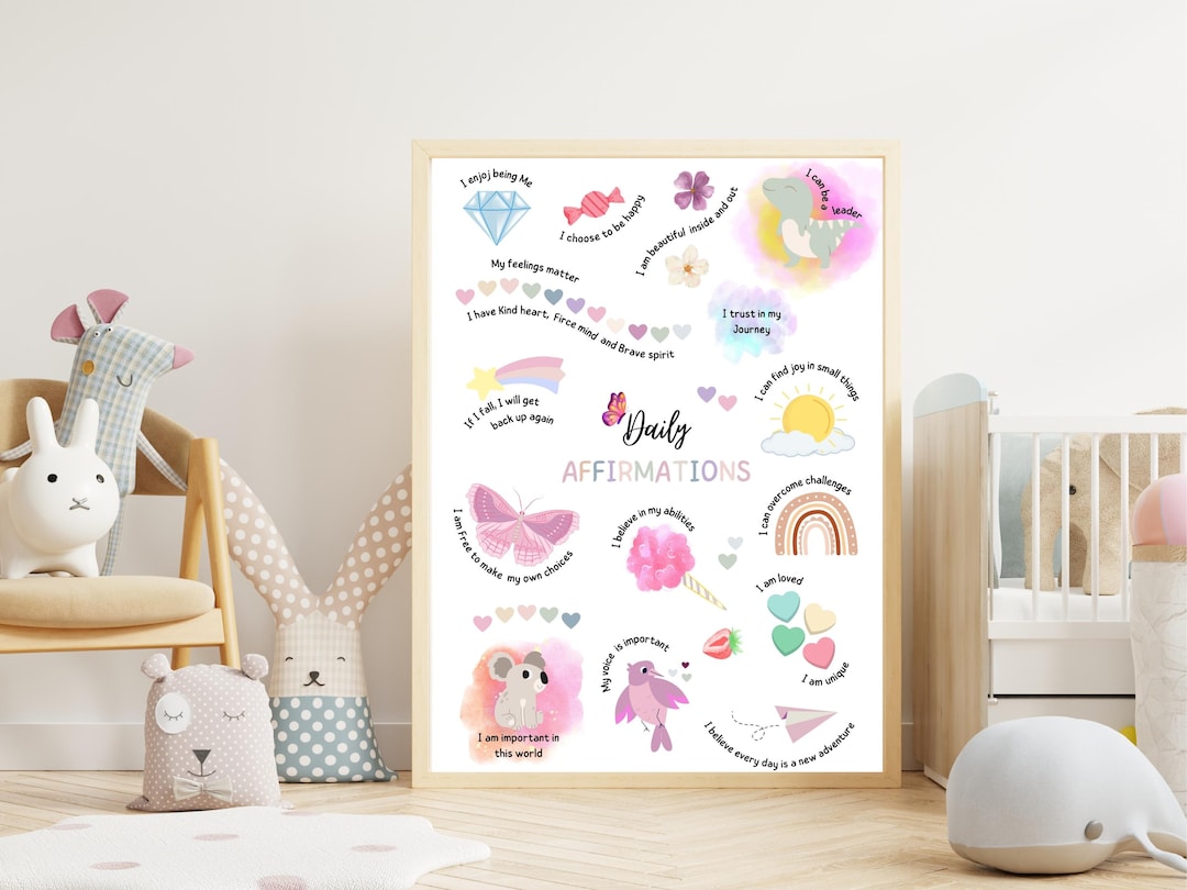 Positive Affirmation Poster, Therapy Office Decor, Calming Corner ...