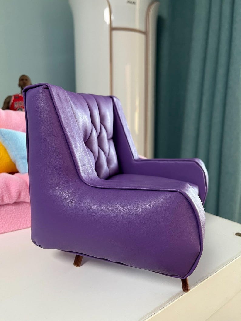 1:6 Scale Modern Designer Miniature Armchair – Handmade Dollhouse ...