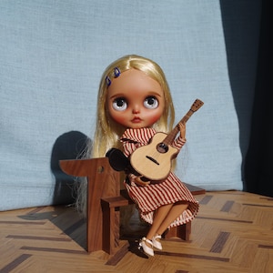 Personalized Miniature Acoustic Guitar: 1/6 Scale Doll Instrument - Etsy