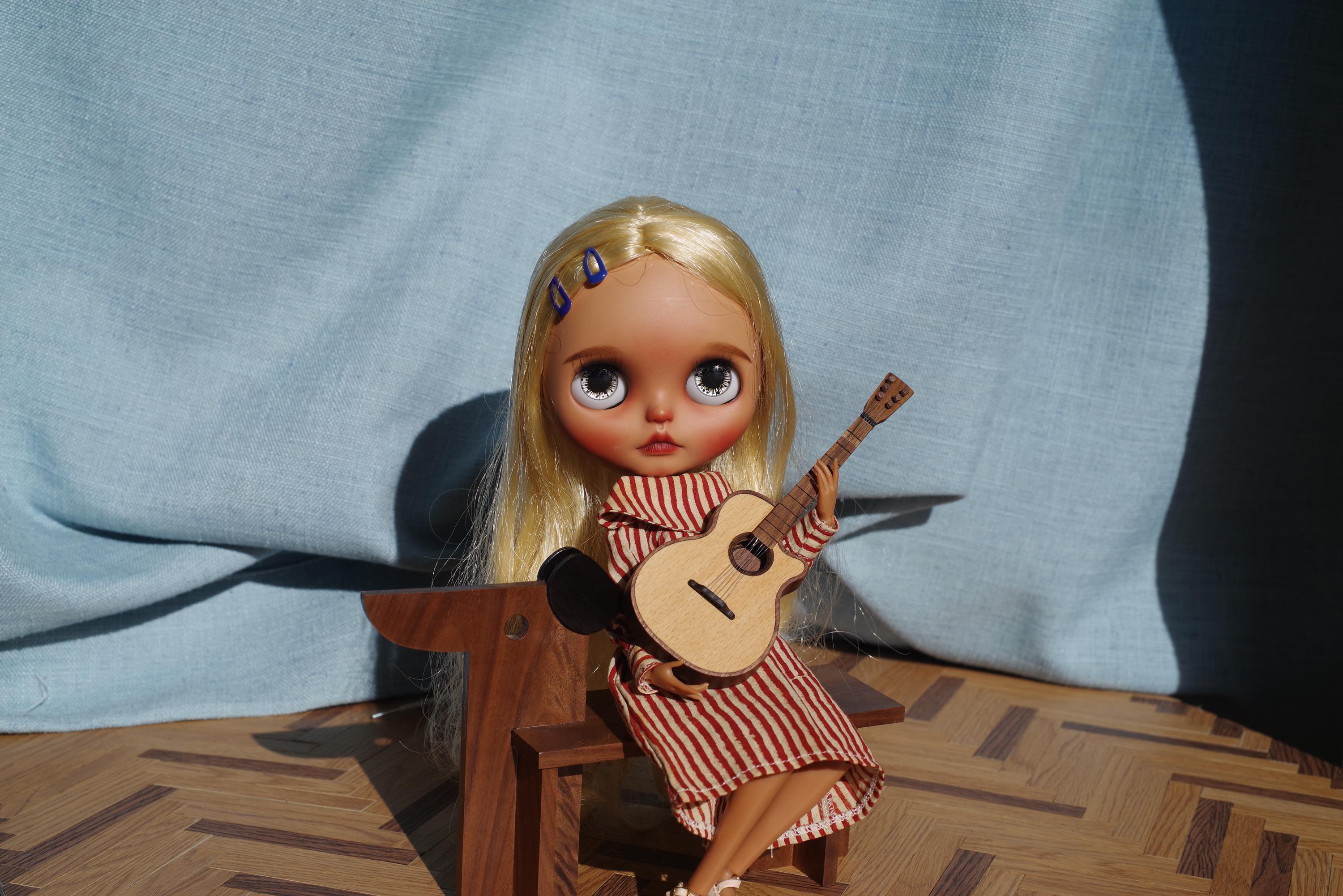 Personalized Miniature Acoustic Guitar: 1/6 Scale Doll Instrument - Etsy