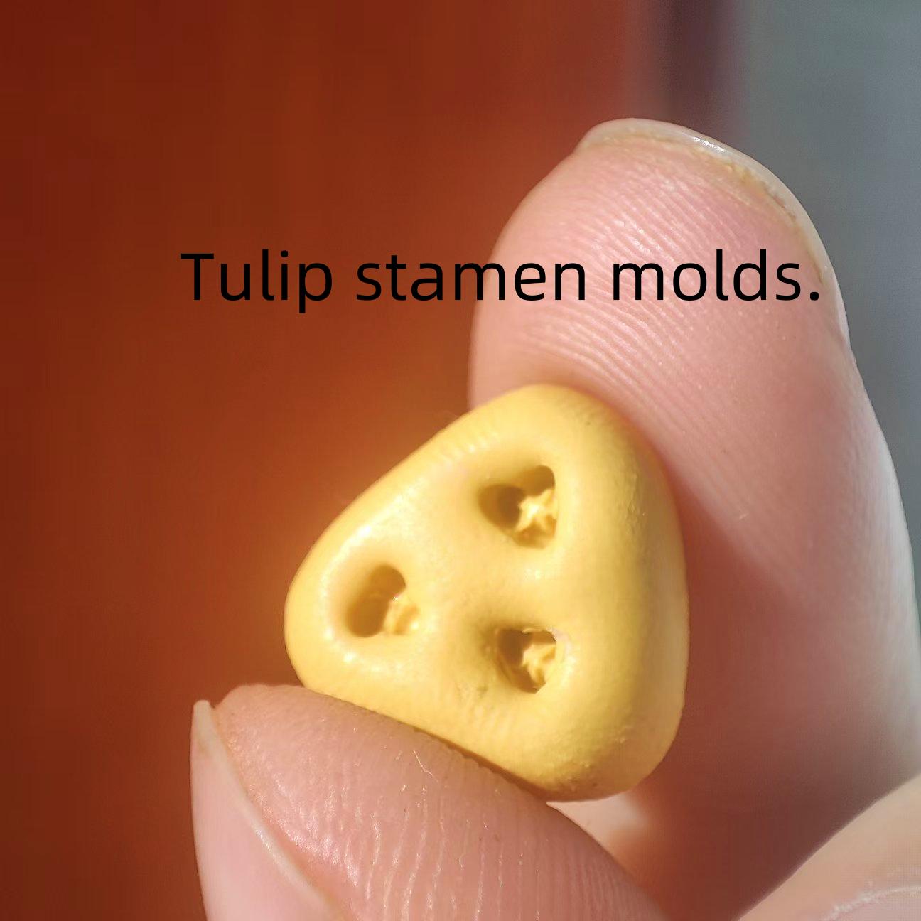 Highly Detailed Miniature Tulip Molds for 1/6 and 1/12 Scale Clay Mold ...