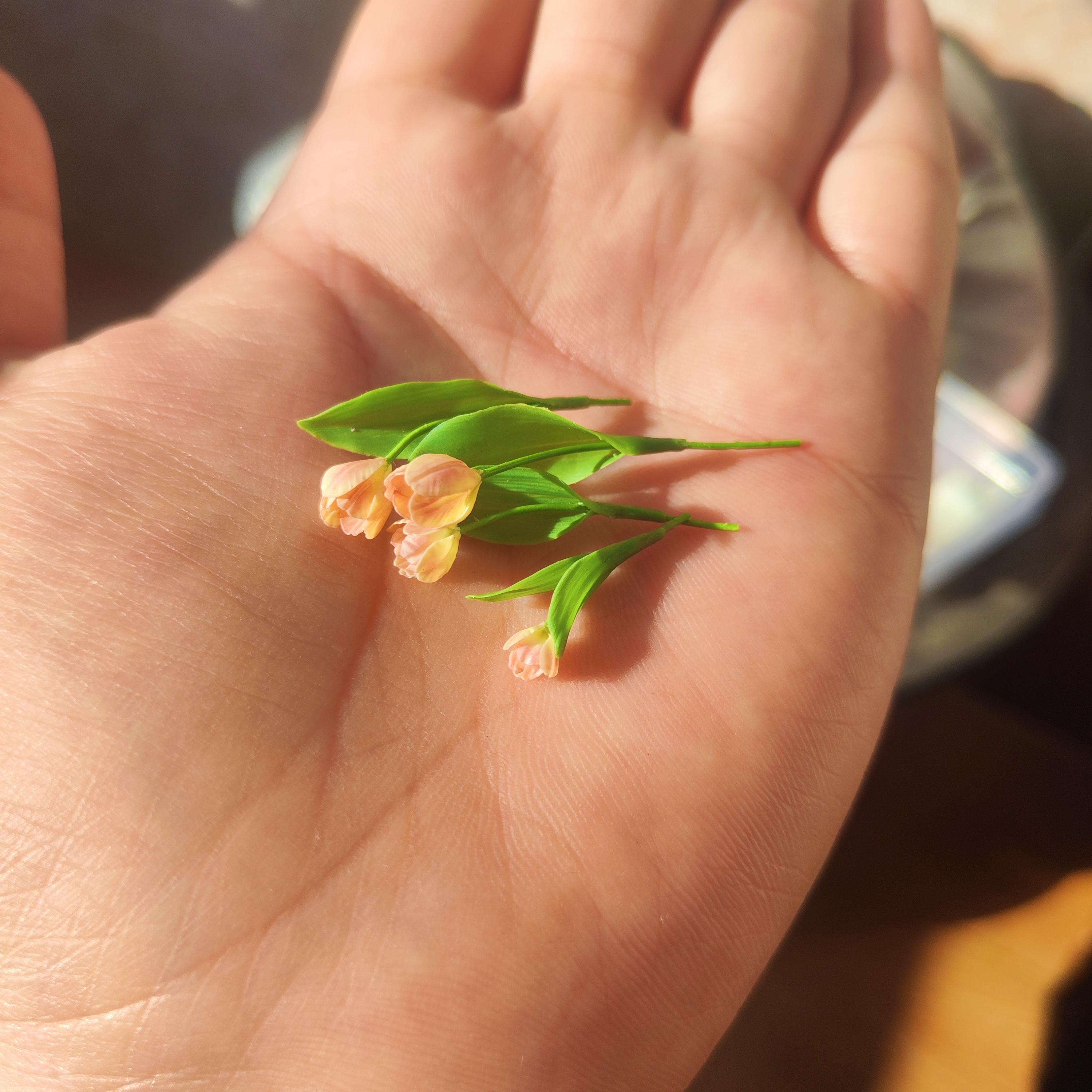 Highly Detailed Miniature Tulip Molds for 1/6 and 1/12 Scale Clay Mold ...