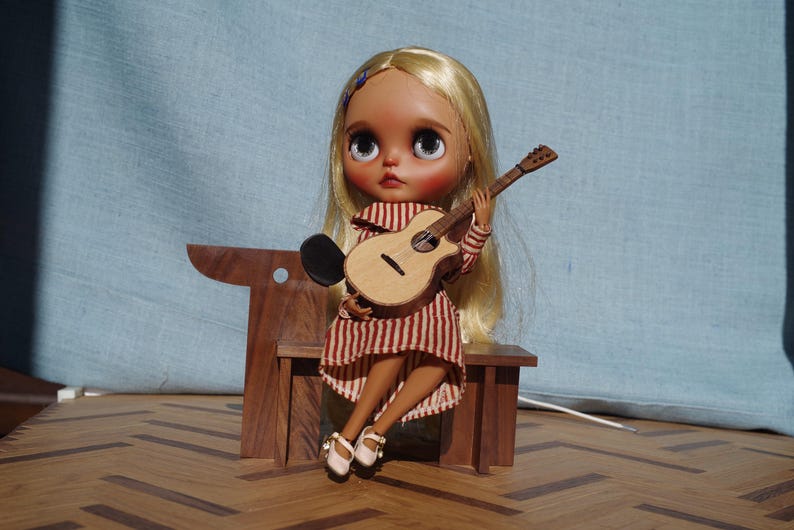 Personalized Miniature Acoustic Guitar: 1/6 Scale Doll Instrument - Etsy