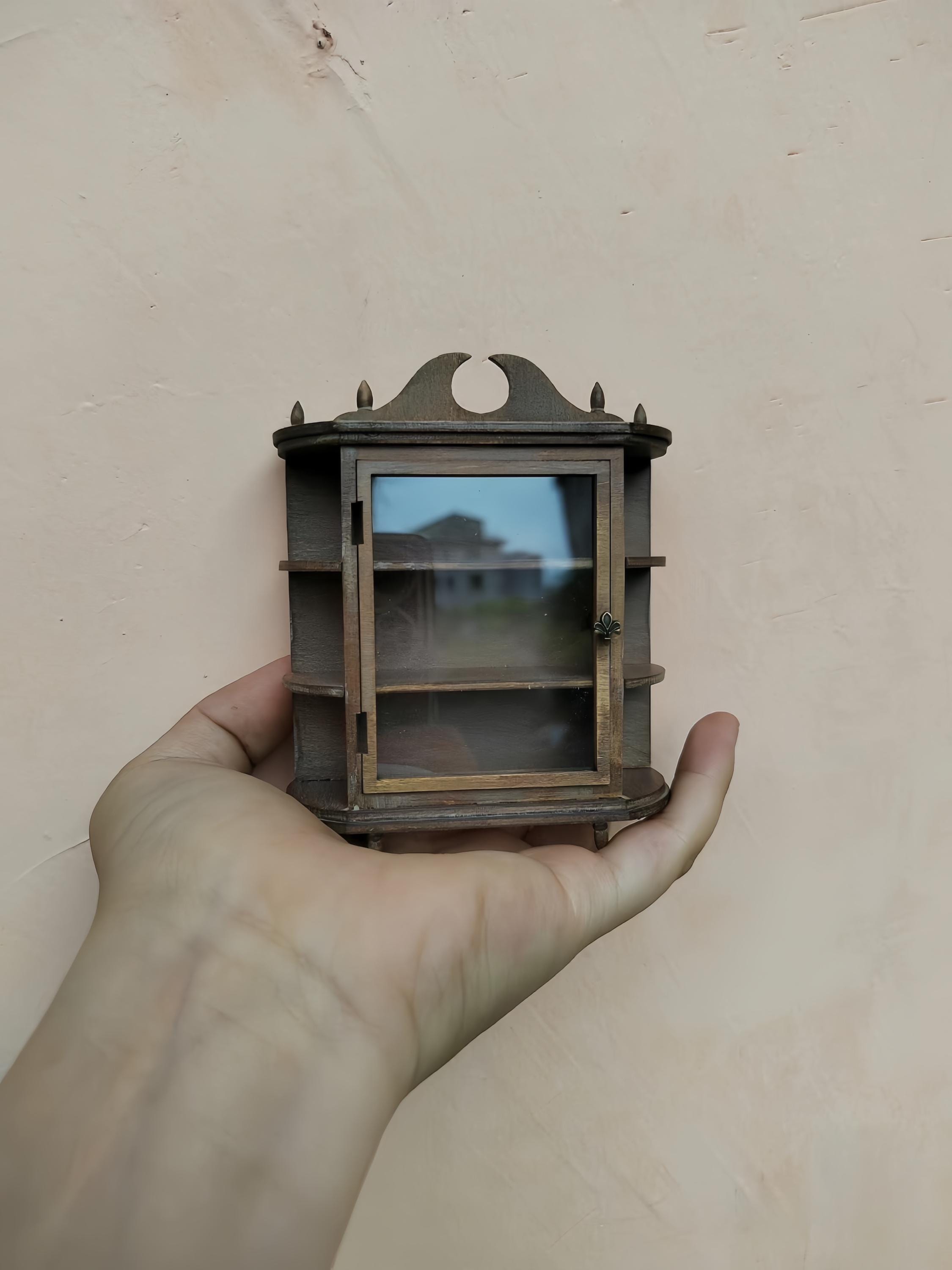 1:6 Scale DIY Miniature Display Cabinet Kit – Victorian Curio Cabinet ...