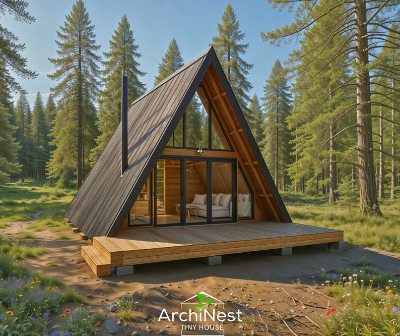 20' X 20' A-frame House Plan: Small Lofted Retreat (PDF Download Only ...