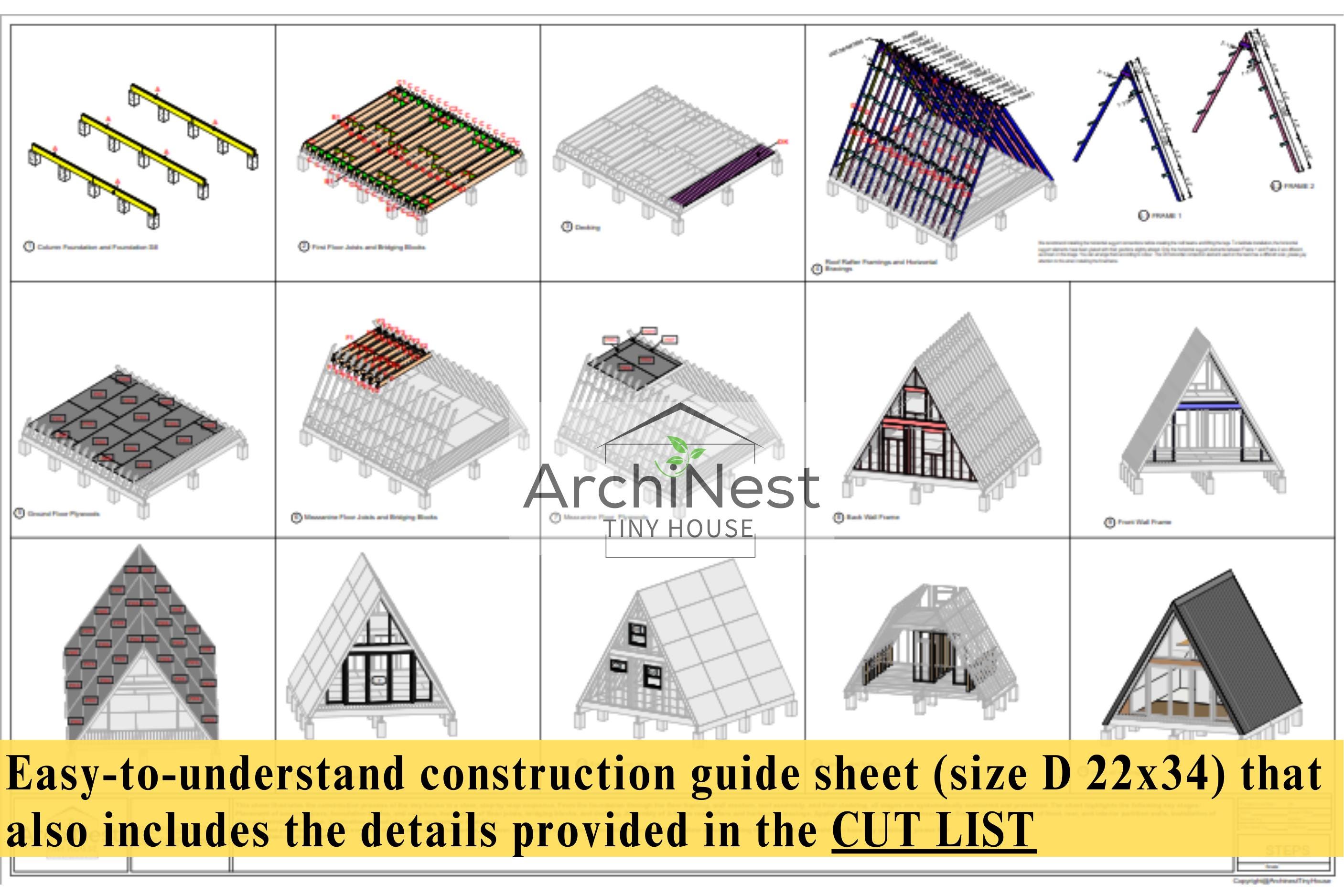 20' X 20' A-frame Cabin Plan: Small Lofted Retreat (PDF Download Only ...
