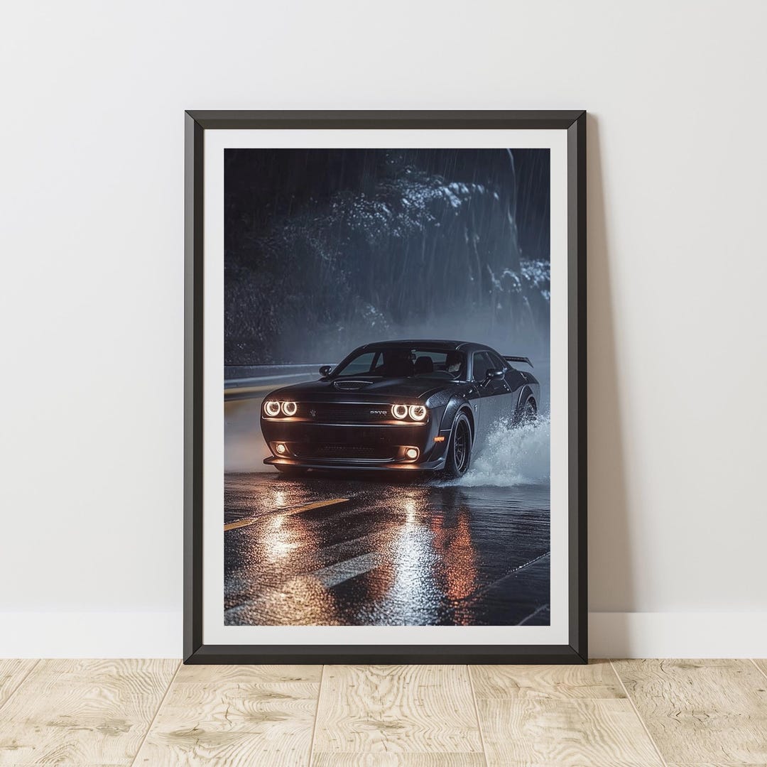 Dodge Challenger SRT Hellcat Widebody Printable Poster Digital Download ...