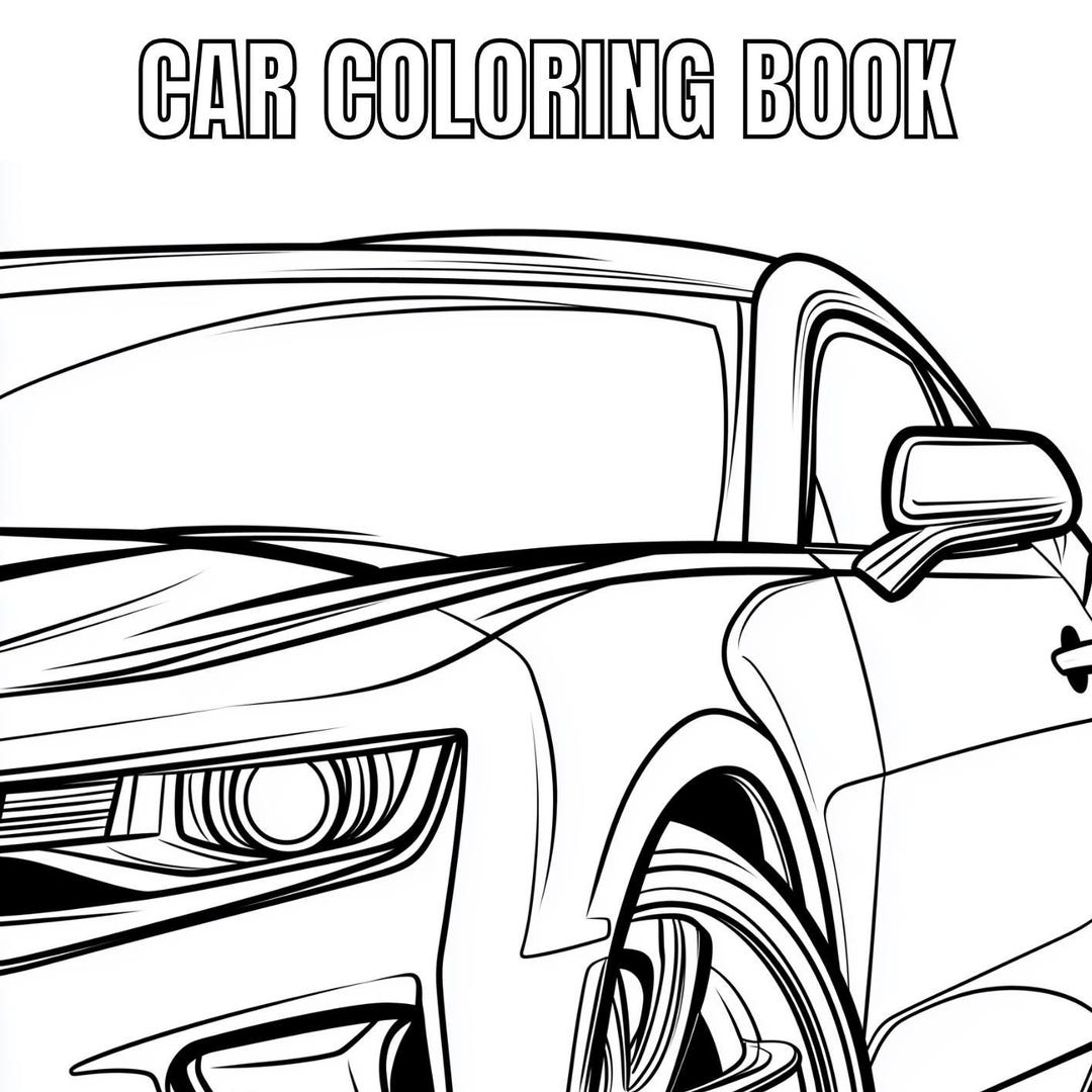 Kids Coloring Book 7 Fun Car Designs Printable Coloring Pages - Etsy