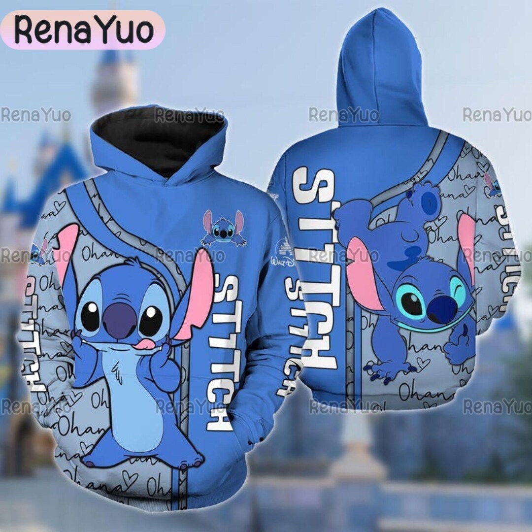Disney Lilo and Stitch 3D Hoodie, Lilo and Stitch 3D Adult Hoodie, Lilo ...
