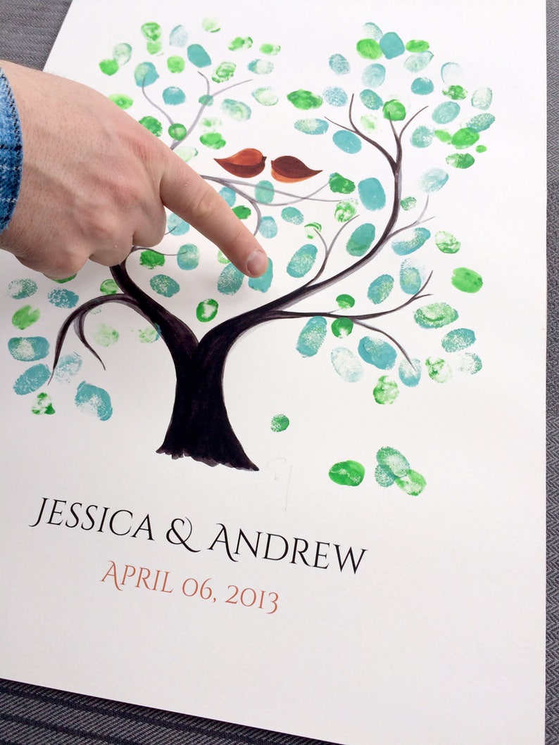 Fingerprint Guest Book Custom Wedding Print Thumbprint Ready - Etsy Fingerprint Guest Book Custom Wedding Print Thumbprint Ready - Etsy