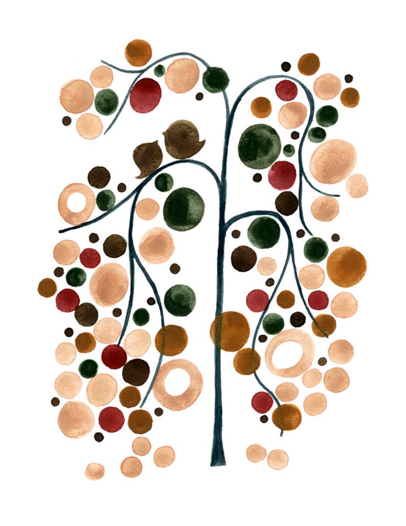 Watercolor Boho LAKE SIDE House TREE - Etsy