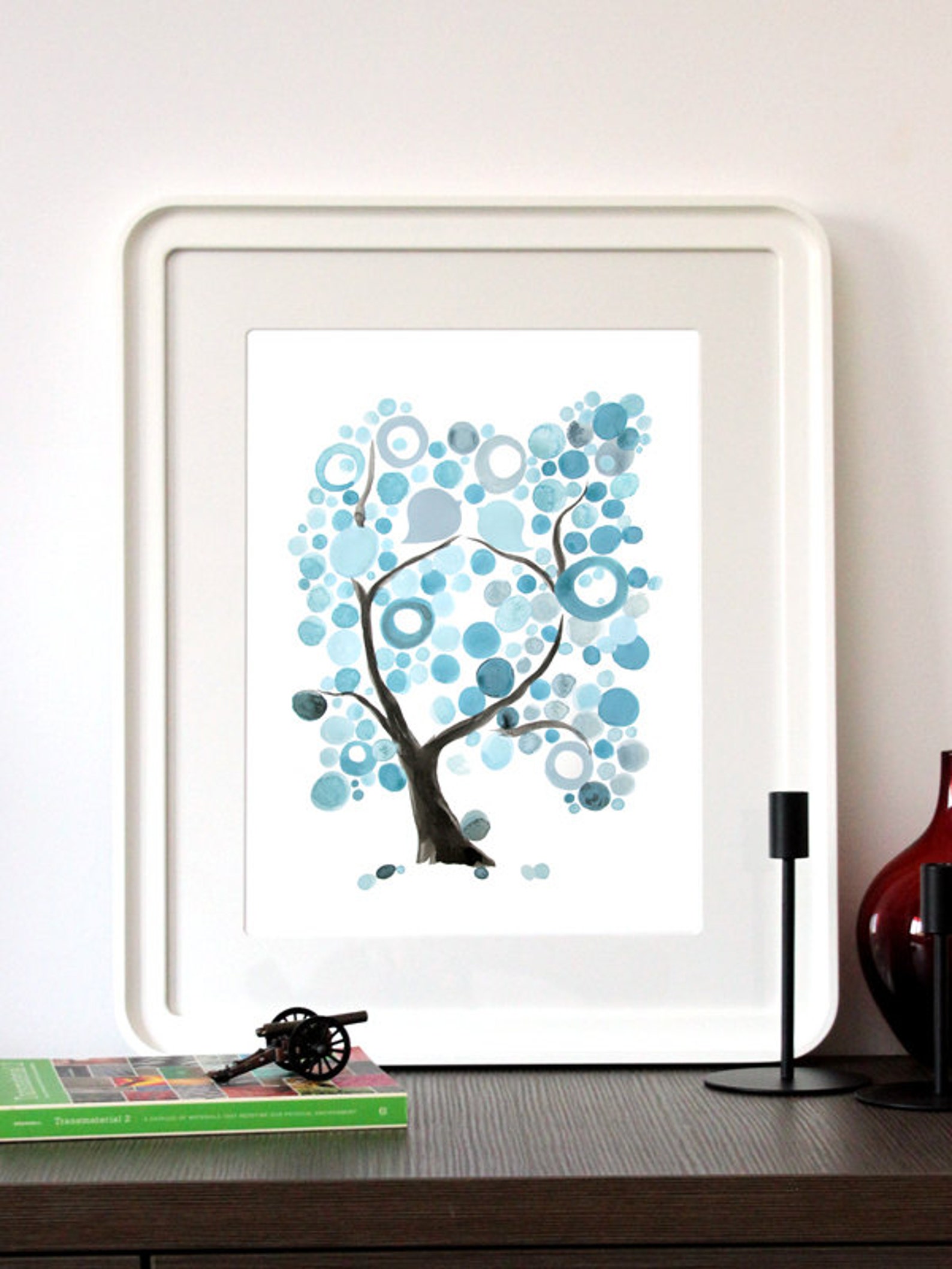 BLUE TREE of LIFE Giclee Art Print Blue Laguna Print - Etsy